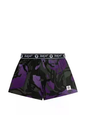 AAPE BY *A BATHING APE Moonface Camouflage-print Boxers - Black