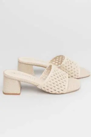 OASIS SOCIETY Cameron Woven Block Heel - Ivory