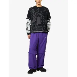 AWAKE NY Skyline Waffle Long-sleeve Cotton Top