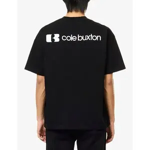 COLE BUXTON Icon Logo Short-sleeve Cotton T-shirt - Black