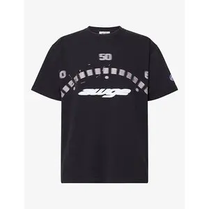 AWGE Graphic-print Short-sleeve Cotton T-shirt - Black
