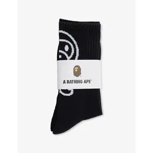 A BATHING APE Baby Milo Cotton-blend Socks - Black