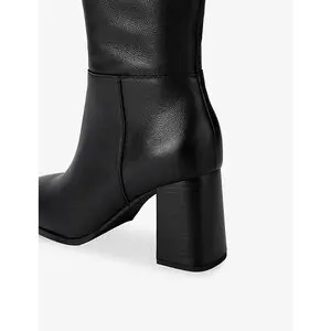 Kurt Geiger Stride 90 Heeled Leather Knee-high Boots