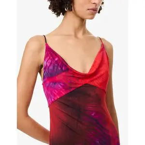 RAT AND BOA Marcela Cowl Neck Woven Midi Dress