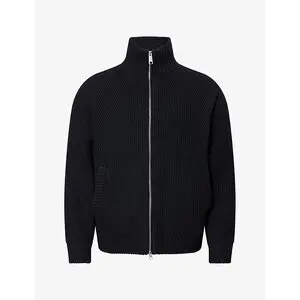 Carhartt Work In Progress Banley Zipped Knitted Sweater Jacket - Black