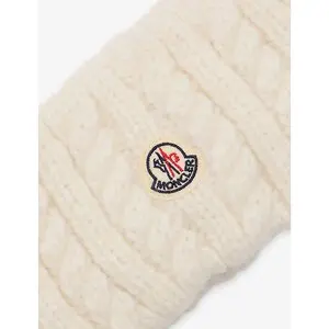 Moncler Logo-patch Wide Cable Knit Headband