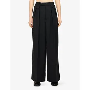 Issey Miyake Honest Wide-leg Wool Blend Trousers