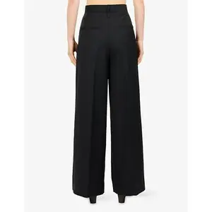 Issey Miyake Honest Wide-leg Wool Blend Trousers