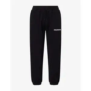 COLE BUXTON Logo-print Slip-pocket Cotton Jogging Bottoms - Black