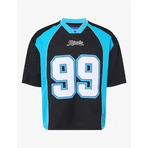 AWAKE NY Script Football Jersey T-shirt - Black