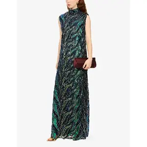 TALLER MARMO Disco-dragon Embellished Woven Maxi Dress