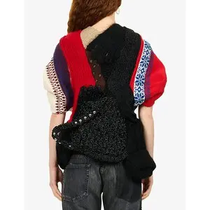 Junya Watanabe Mixed Material Patchwork Wool-blend Sweater