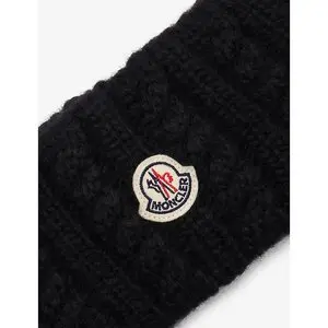 Moncler Logo-patch Cable Knit Headband