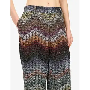 Missoni Embellished Straight-leg Knitted Trousers