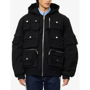 AWGE Multi Pocket Hunter Cotton-blend Bomber Jacket