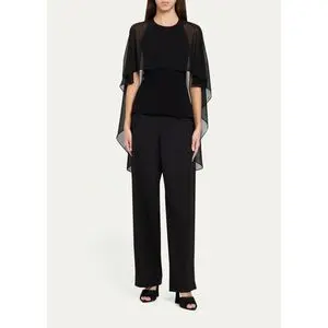 A.L.C. Adela Chiffon Cape Top