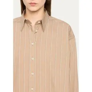 Brunello Cucinelli Triple Stripe Techno Cotton Long-sleeve Button-down Shirt