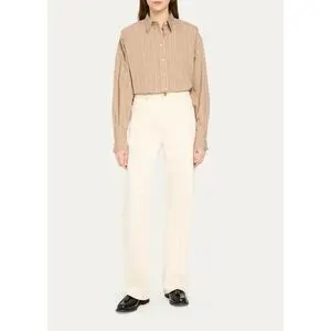 Brunello Cucinelli Triple Stripe Techno Cotton Long-sleeve Button-down Shirt