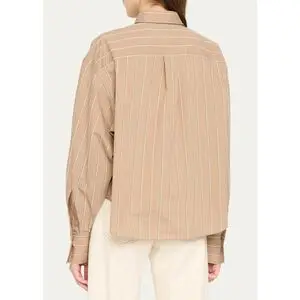 Brunello Cucinelli Triple Stripe Techno Cotton Long-sleeve Button-down Shirt