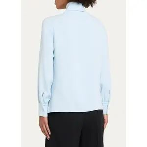 Oscar De La Renta Tieneck Georgette Blouse