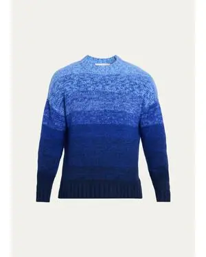 Iris Von Arnim Rainbow Caps Cashmere & Silk Crewneck Sweater - Multi