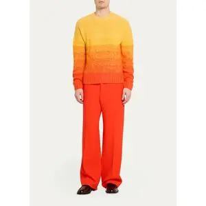 Iris Von Arnim Rainbow Caps Cashmere & Silk Crewneck Sweater - Yellow Multi