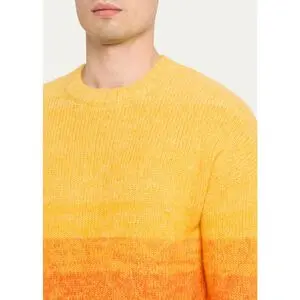Iris Von Arnim Rainbow Caps Cashmere & Silk Crewneck Sweater - Yellow Multi