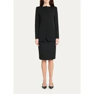 THE ROW Ihami Single-breasted Wool Collarless Jacket