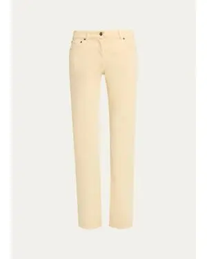 THE ROW Imma Mid-rise Denim Straight-leg Jeans - Bone
