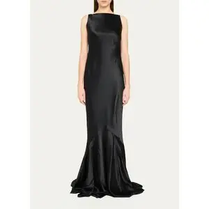 Retrofete Ambrosia Satin Open-back Gown