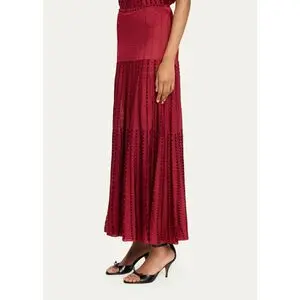 Ulla Johnson Lilah Eyelet Degrade Midi Skirt
