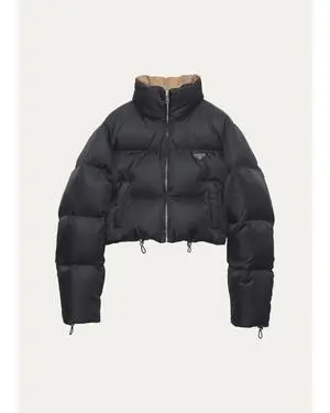 Prada Cropped Re-nylon Down Jacket