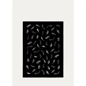 Alonpi Leaf-print Cashmere & Wool Throw