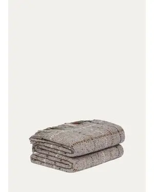 Alonpi Aria Checked Cashmere Throw