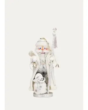 STEINBACH Cozy Silver Bell Santa Nutcracker - Grey