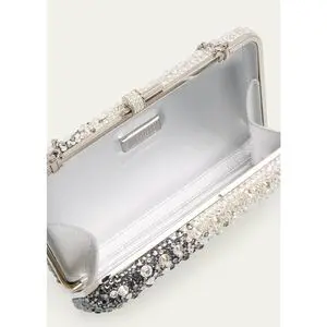 Judith Leiber Slim Slide Ombre Crystal Clutch Bag