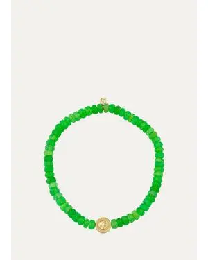 SYDNEY EVAN 14k Yellow 0.01 Tcw Diamond & Ethiopian Opal Starfish Charm Bracelet - Gold