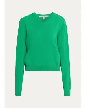 RÙADH The Sanderson Cashmere V-neck Sweater - Parrot