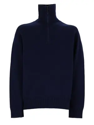 PARAJUMPERS Maglia A Collo Alto In Lana - Blue