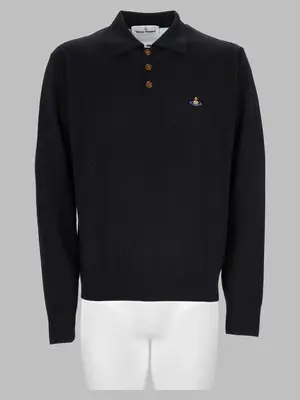 VIVIENNE WESTWOOD Polo "mark" In Maglia Di Lana