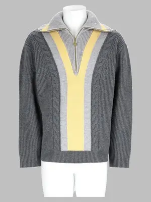 Drole De Monsieur Maglia In Lana E Cashmere Con Zip
