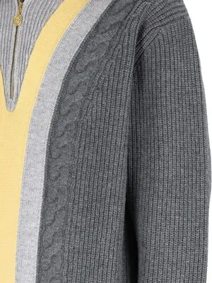 Drole De Monsieur Maglia In Lana E Cashmere Con Zip