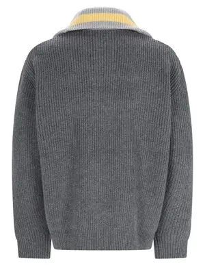 Drole De Monsieur Maglia In Lana E Cashmere Con Zip