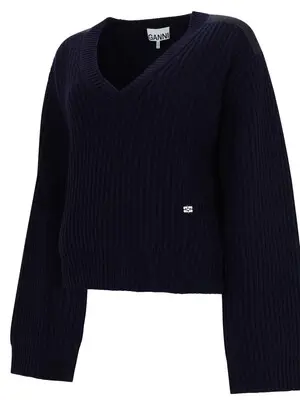 GANNI Maglia In Lana A Coste