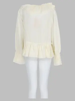 GANNI Blusa Con Balze