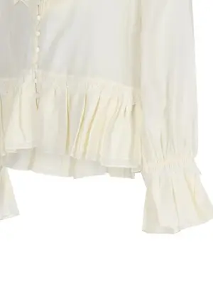 GANNI Blusa Con Balze