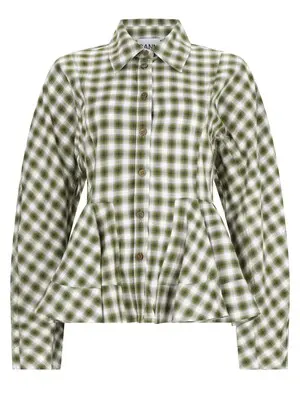 GANNI Camicia In Flanella A Quadri