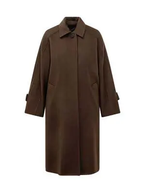 Max Mara Mxtzebra Overcoat - Marrone/blu