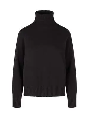 VANISE Penelope Turtleneck Knit Top - Nero
