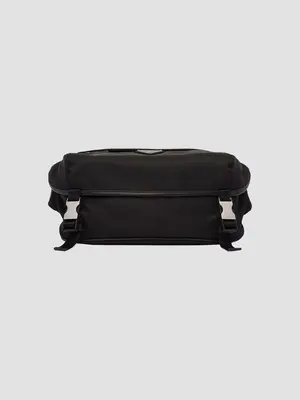 Prada Re-nylon And Saffiano Leather Shoulder Bag - Black